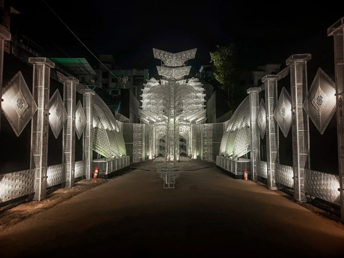 A Durga Puja pandal's tribute to Bengal’s most beloved weave, Jamdani