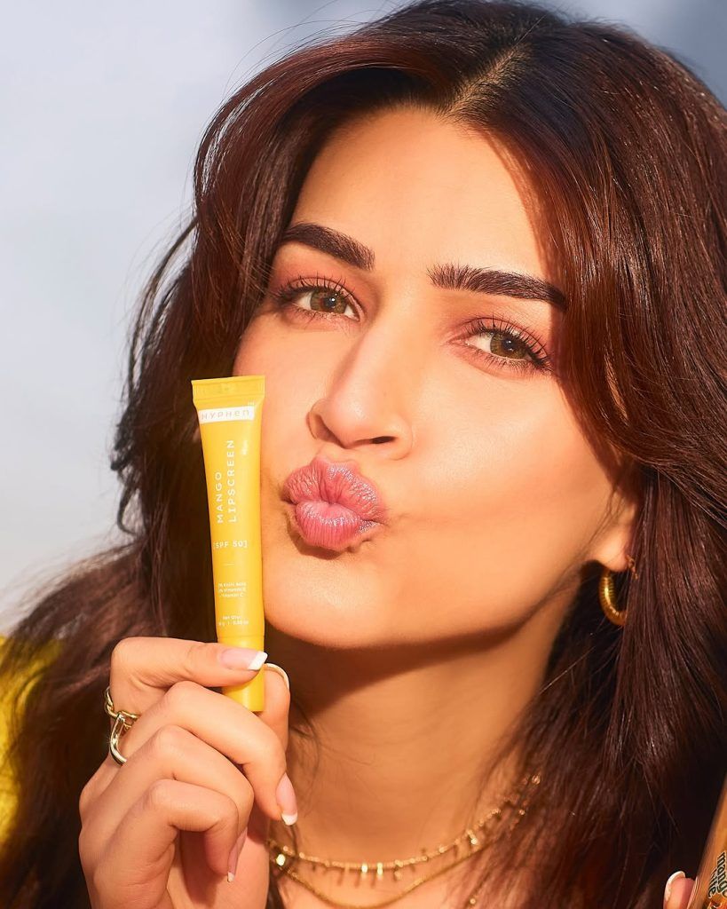 Its the season of mango as Kriti Sanon launches a new lip balm