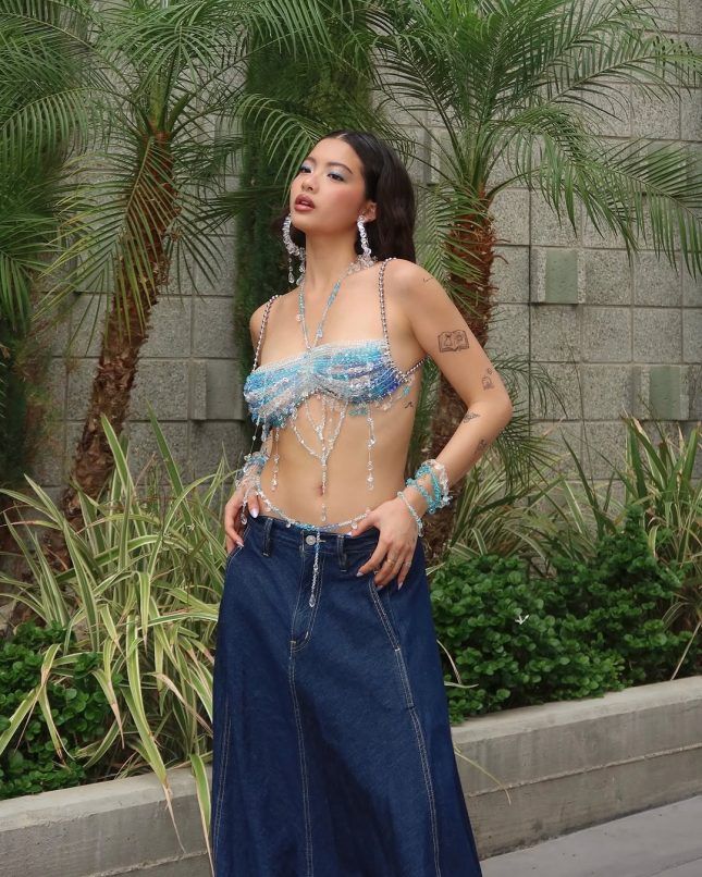 Beaded tops are the top trend for Coachella 2025