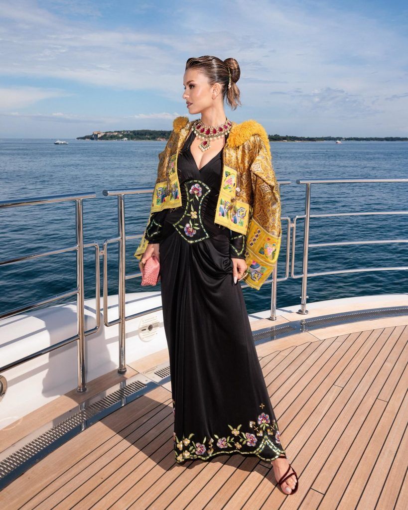 Natasha Poonawalla in John Galliano for Dior at Cannes
