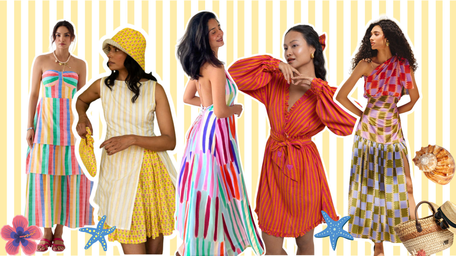 Bold vertical stripes are trending in summer 2026
