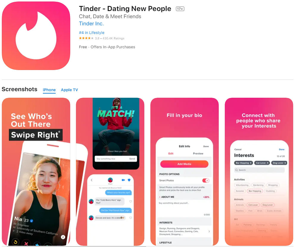 Tinder รวม 10 ประโยคเปิดบทสนทนาเด็ด ๆ โดนใจ