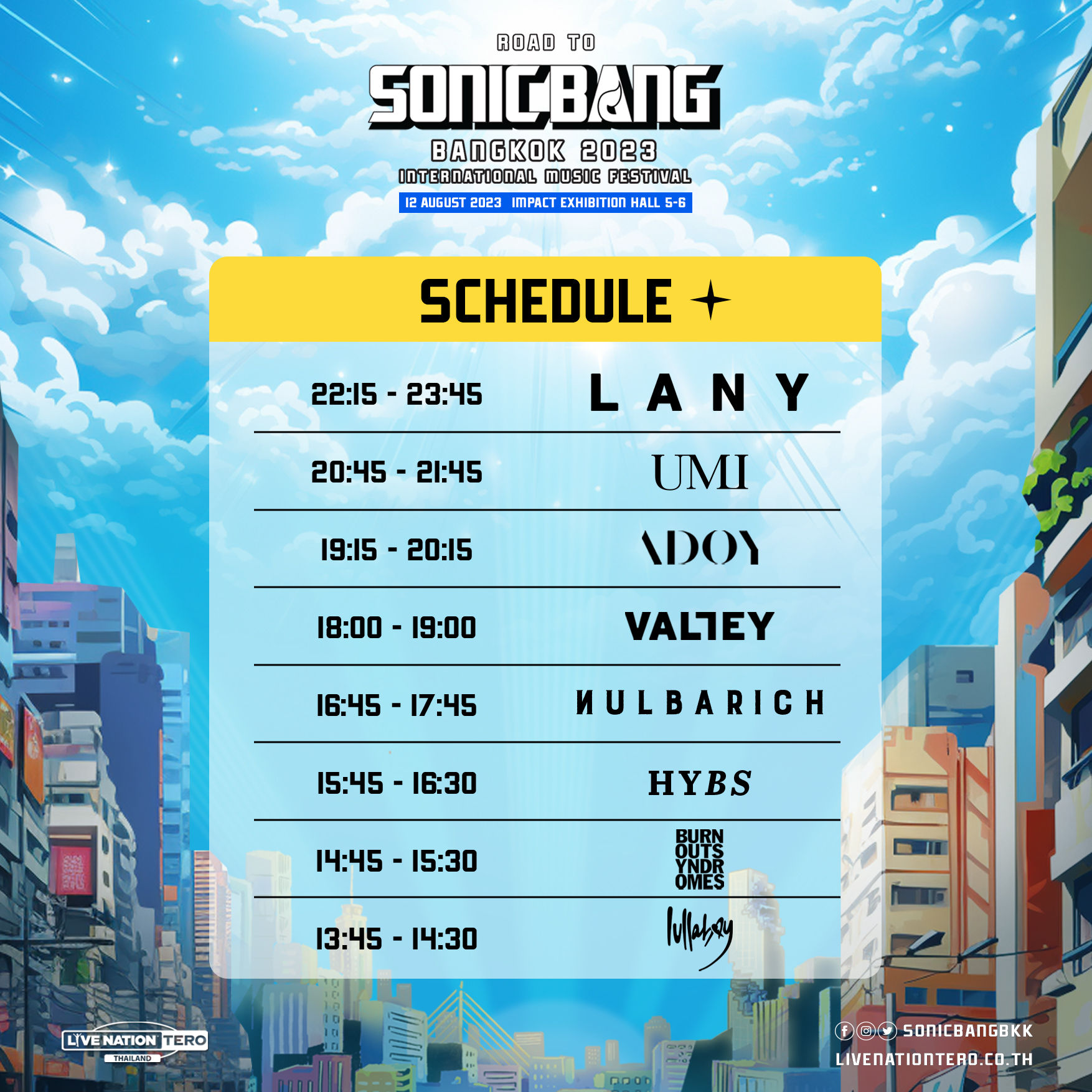 อินดอร์มิวสิคเฟสเย็นฉ่ำ ไลน์อัพร้อนแรง “ ROAD TO SONIC BANG 2023